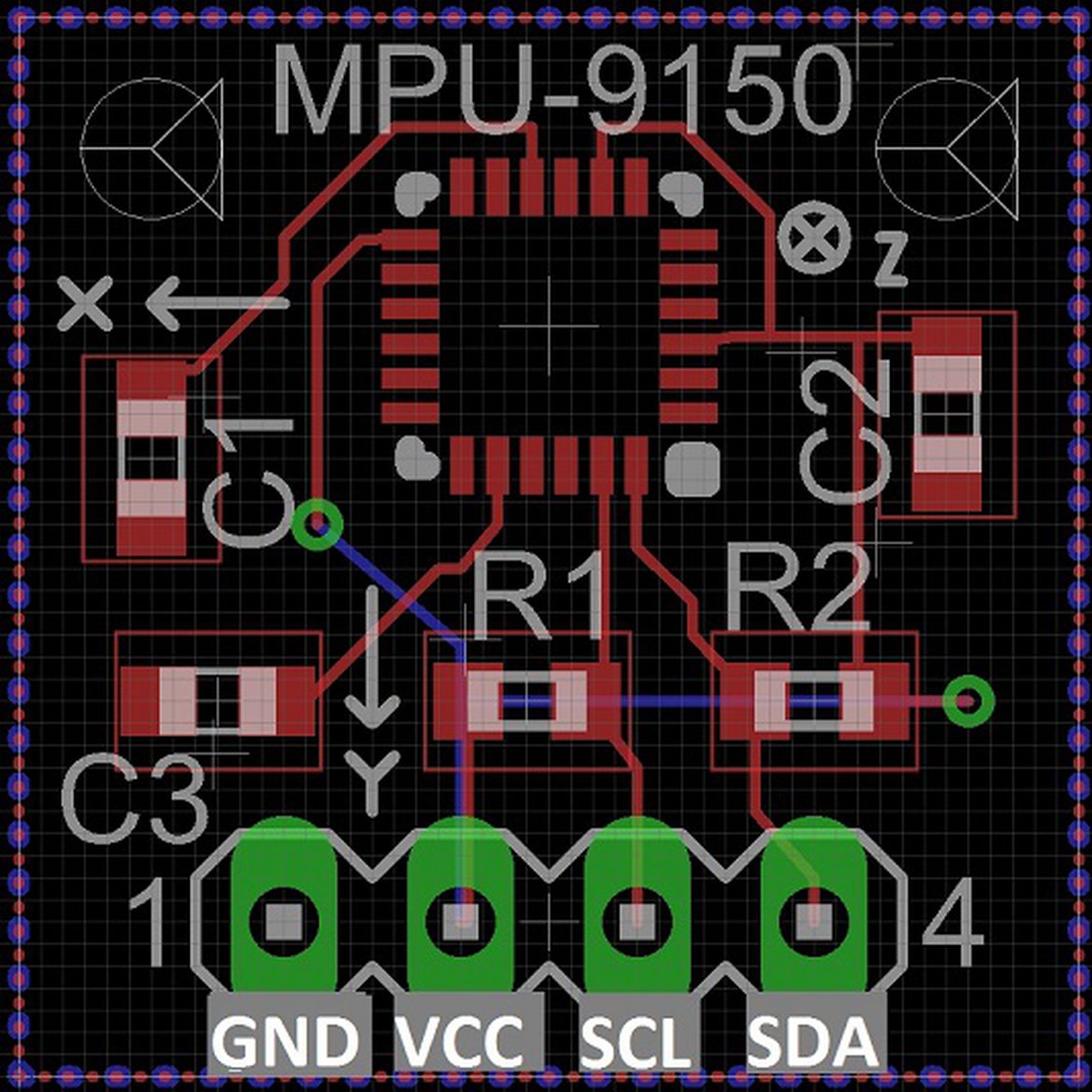 Tiny 9 axis MPU-9150 Breakout Board from Bigshades92 on Tindie