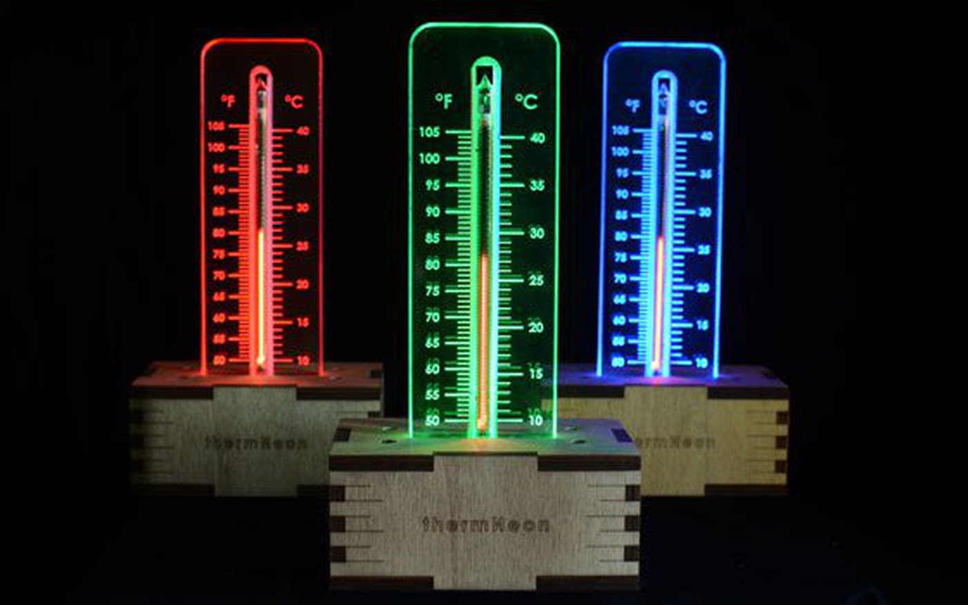 thermNeon - the neon nixie room thermometer from SALTechips on Tindie