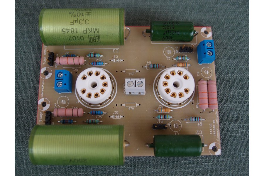 Universal PCB for tube preamp CCDA stage ECC88 from stereo24 on Tindie