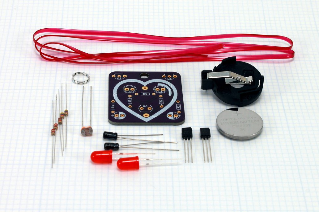 Heart: Wearable Blinky-Board Soldering Skills Kit from Kevin Wright ...