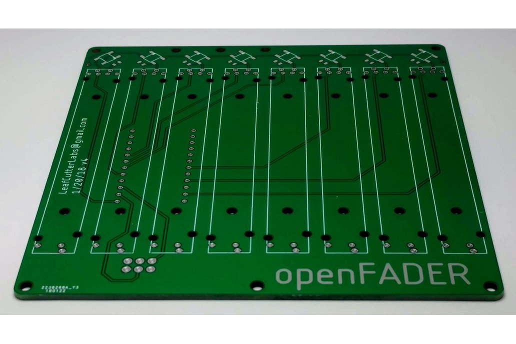 RGB 8x Slider Mixer Fader for MIDI from LeafCutter on Tindie
