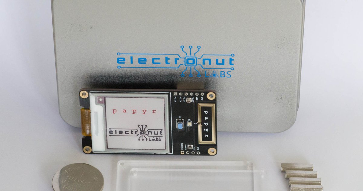 Papyr User Kit - Nordic nRF52840 epaper display from Electronut Labs on ...