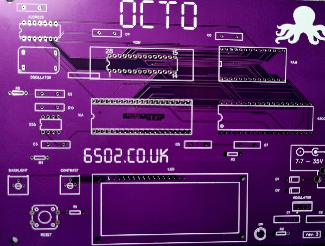 PCB for a 6502 based single-board-computer from 6502 on Tindie