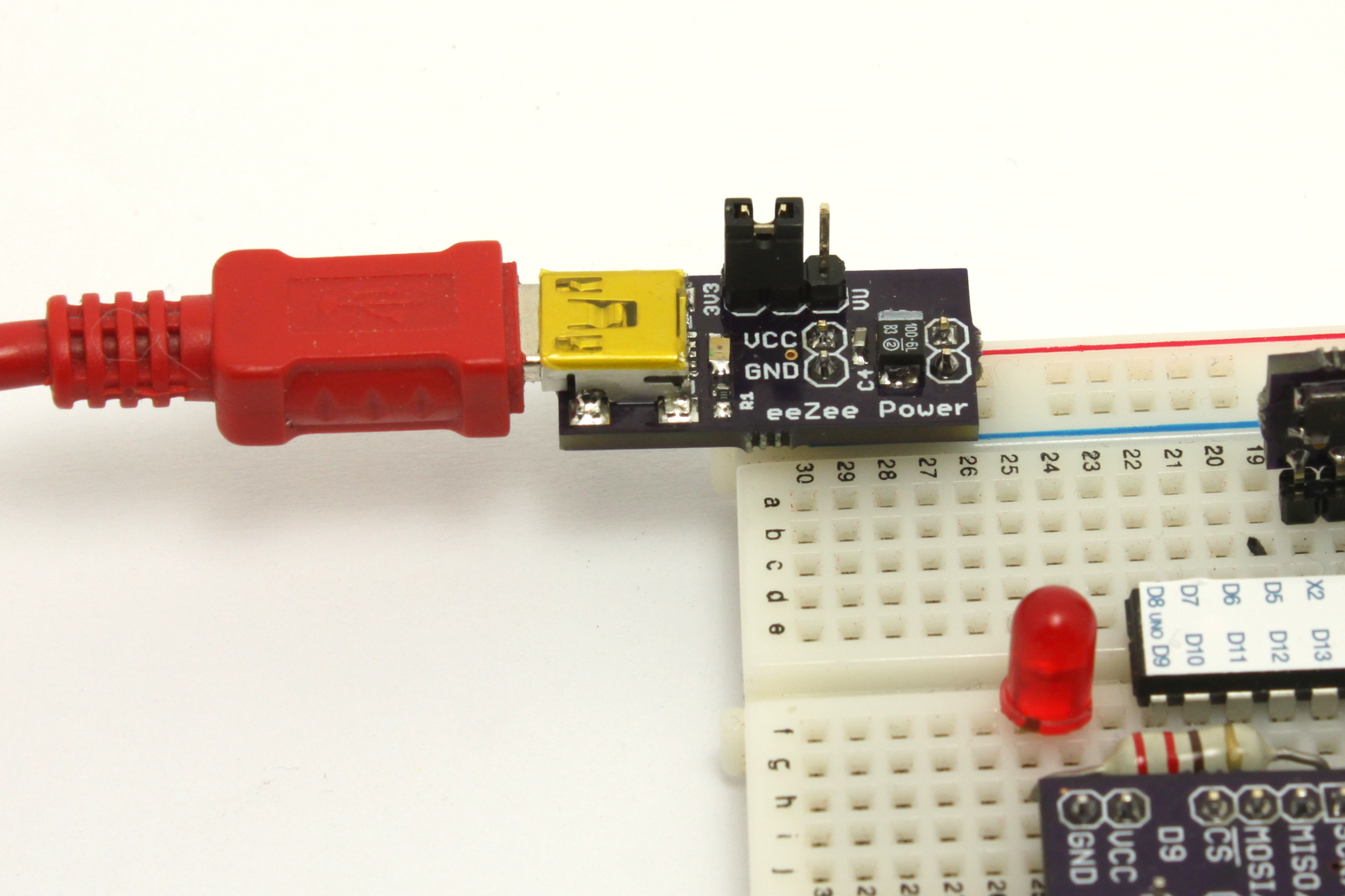 5V/3.3V USB Breadboard Power Adapter from Bot Thoughts LLC on Tindie
