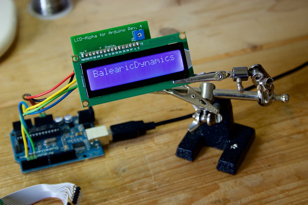 Alphanumeric Lcd Arduino Kit From Balearic Dynamics On Tindie
